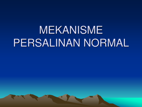 (PPT) MEKANISME PERSALINAN NORMAL