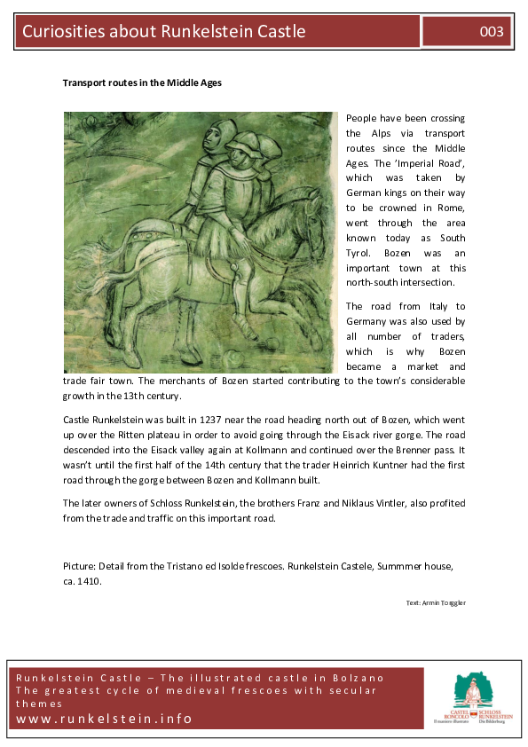 (PDF) Transport routes in the Middle Ages