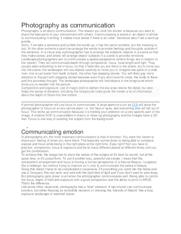 (DOC) Photography as communication