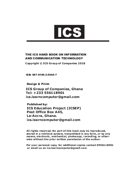 (PDF) ICS THE ICS HAND BOOK ON INFORMATION AND COMMUNICATION TECHNOLOGY ...