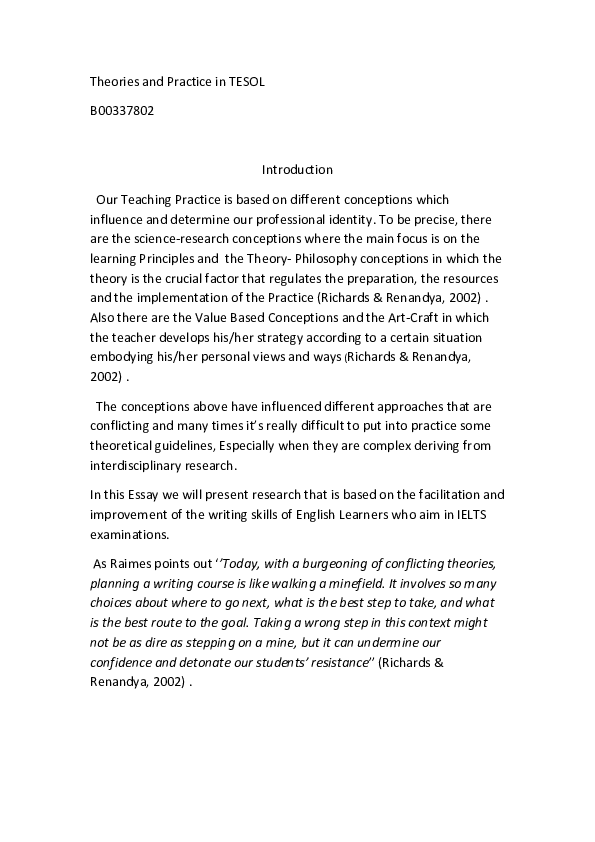 (DOC) Preparing an EAL class for IELTS Writing Tasks