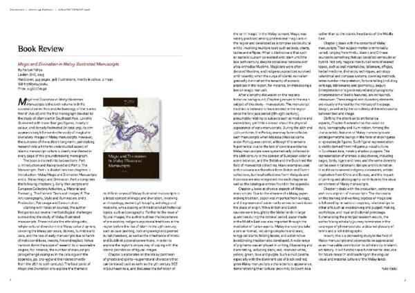 (PDF) "Magic and Divination in Malay Illustrated Manuscripts (Leiden ...