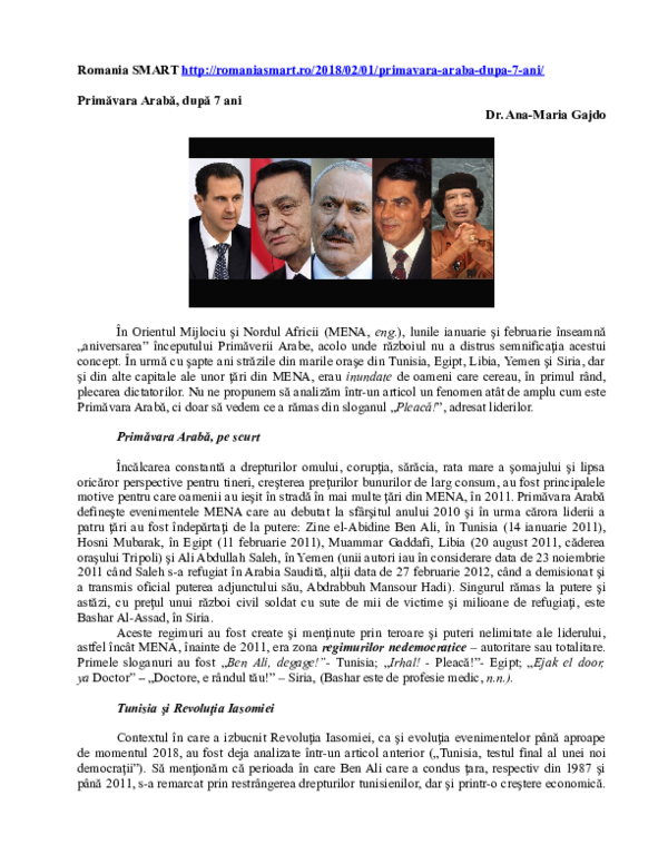 (DOC) Romania SMART http://romaniasmart.ro/2018/02/01/primavara-araba-dupa-7-ani/ Primăvara ...