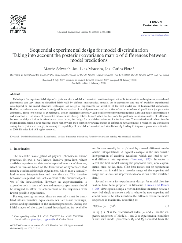 Sequential experimental design for model discrimination