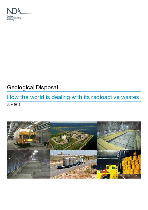 (PDF) Geological Disposal How the world is dealing with its radioactive ...
