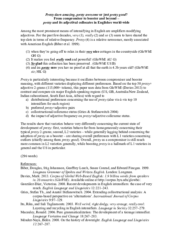 (PDF) Pretty darn amazing, pretty awesome or just pretty good? From ...