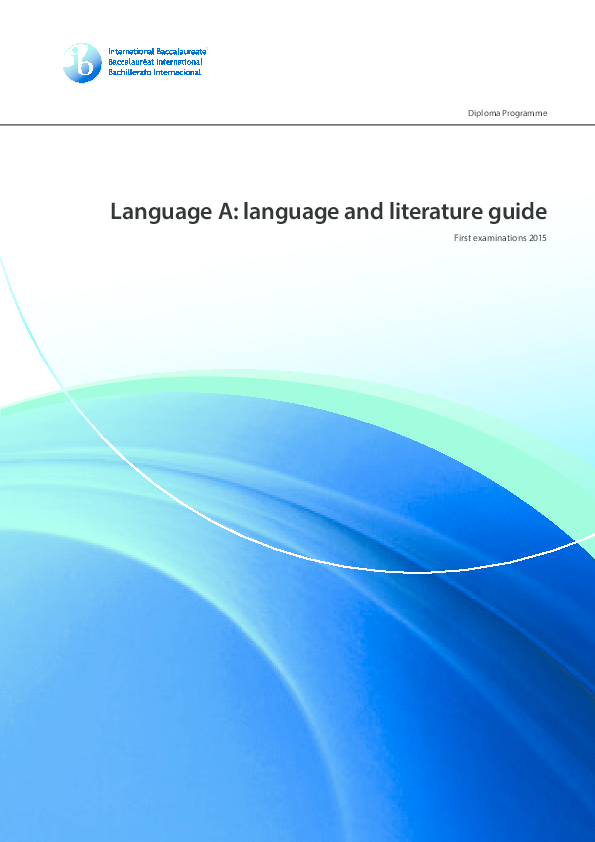 ib language and literature guide