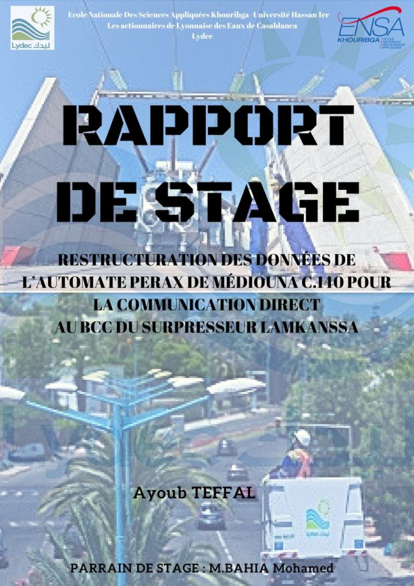 (PDF) PFA RAPPORT DE STAGE LYDEC