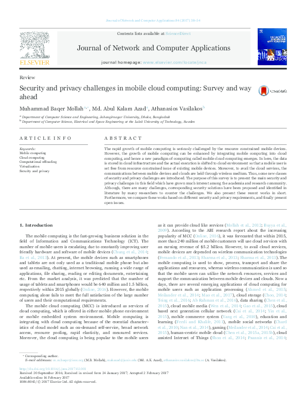 Pdf Security And Privacy Challenges In Mobile Cloud Computing Survey