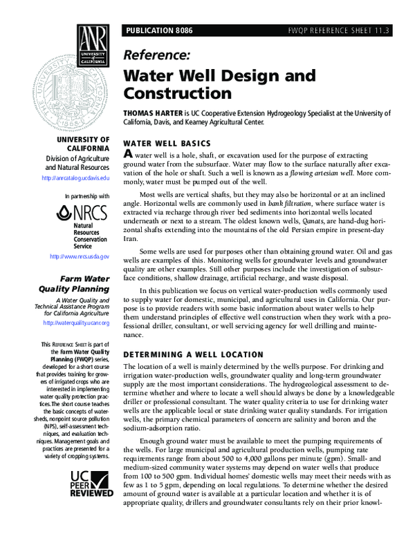 (PDF) Farm Water Quality Planning A Water Quality and Technical ...
