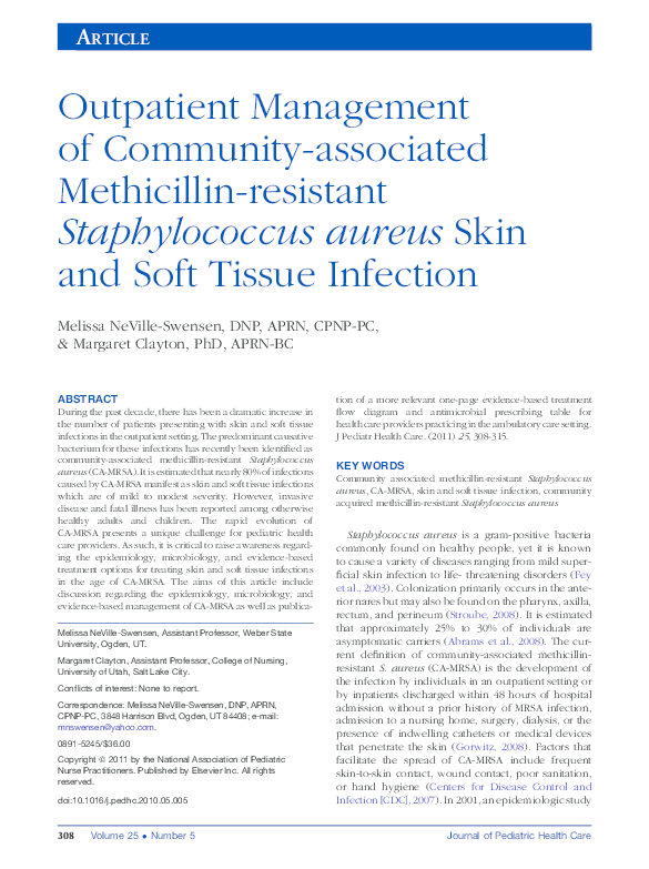 (PDF) Outpatient Management of Community-associated Methicillin-resistant Staphylococcus aureus ...