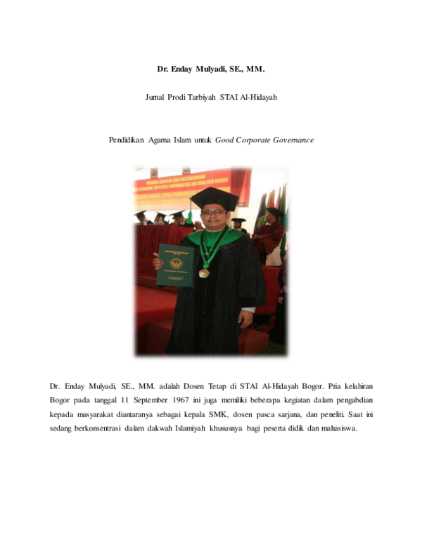 (PDF) Dr. Enday Mulyadi, SE., MM