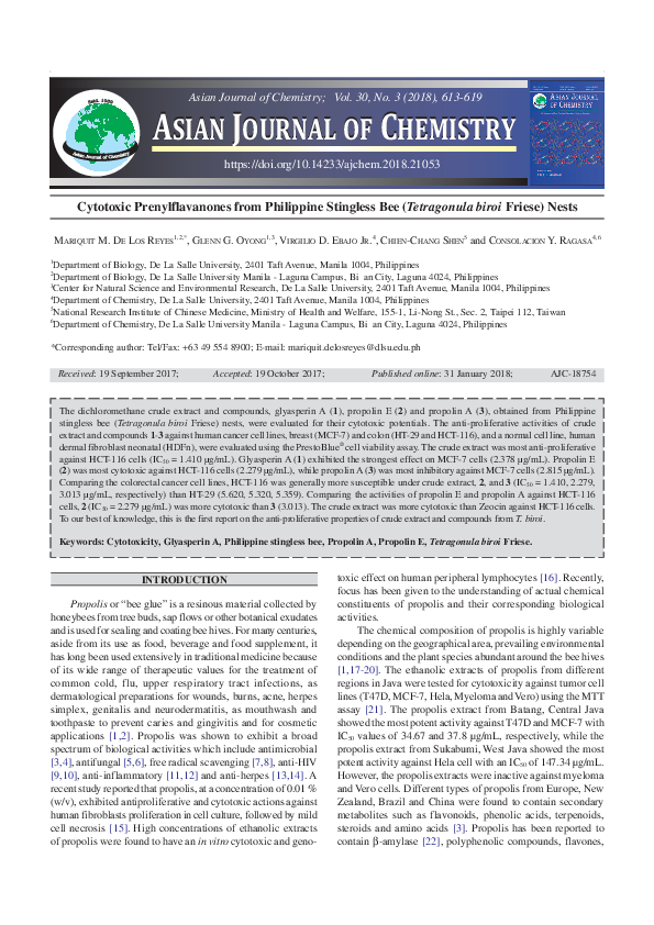 (PDF) Cytotoxic Compounds from Wrightia pubescens (R.Br.)
