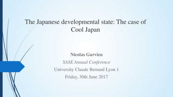 (PPT) The Japanese Developmental State: The Case of Cool Japan