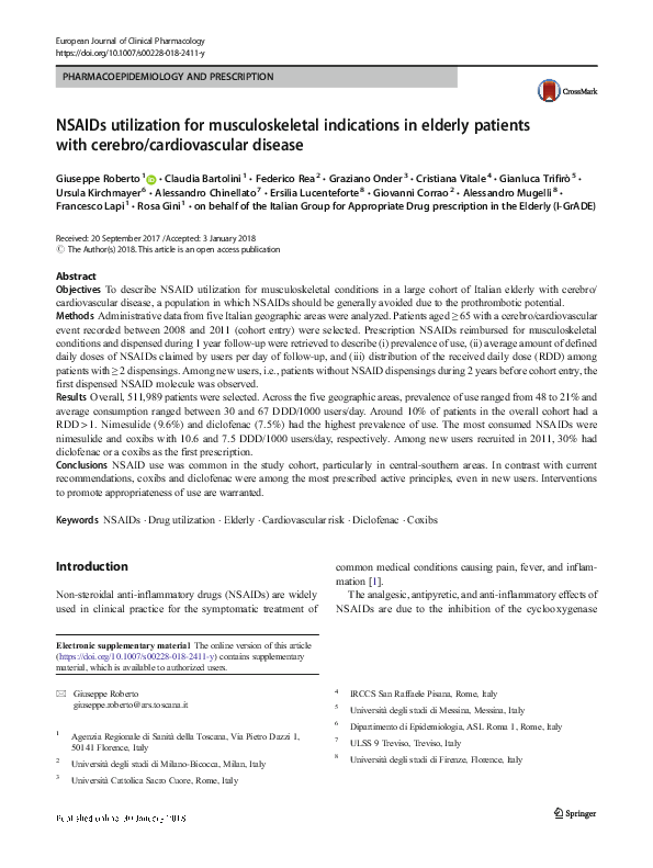 (PDF) NSAIDs utilization for musculoskeletal indications in elderly ...