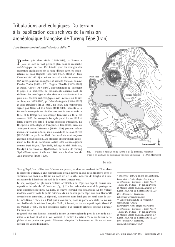 (PDF) Tribulations archéologiques. Du terrain à la publication des ...
