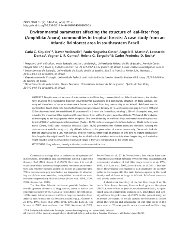 (PDF) Environmental parameters affecting the structure of leaf litter ...
