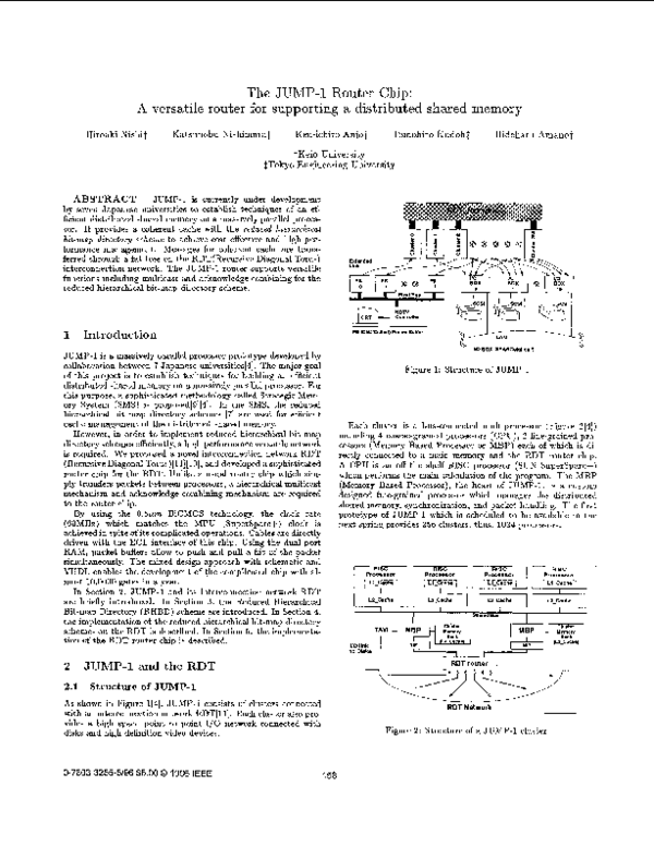 (PDF) The JUMP-1 router chip: a versatile router for supporting a distributed shared memory ...