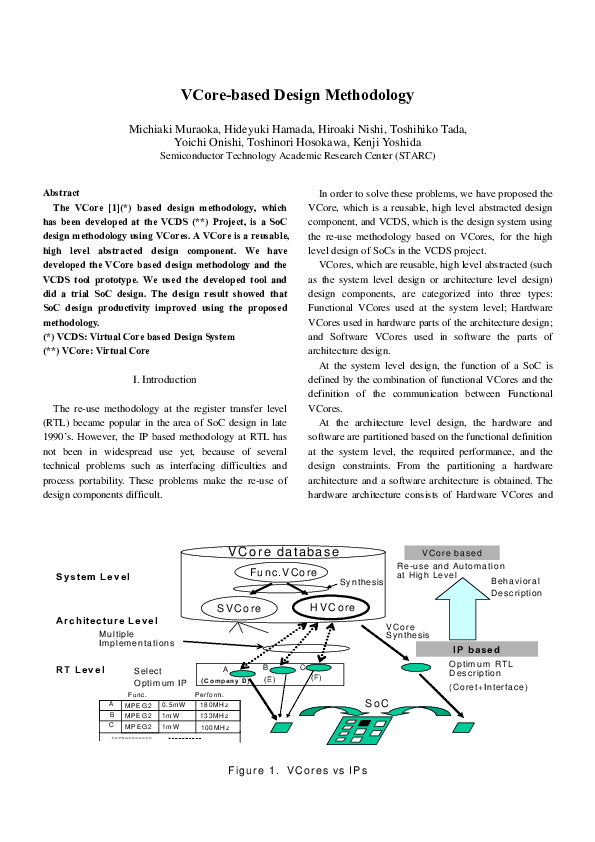 (PDF) VCore-based design methodology