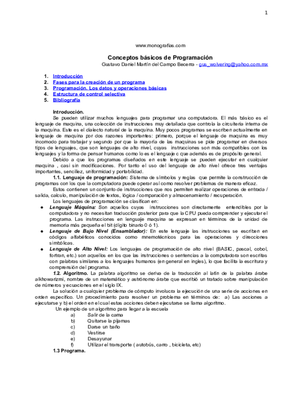 (DOC) Conceptos básicos de Programación