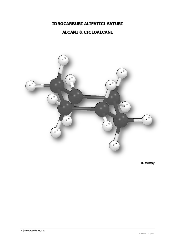 (PDF) IDROCARBURI ALIFATICI SATURI ALCANI & CICLOALCANI