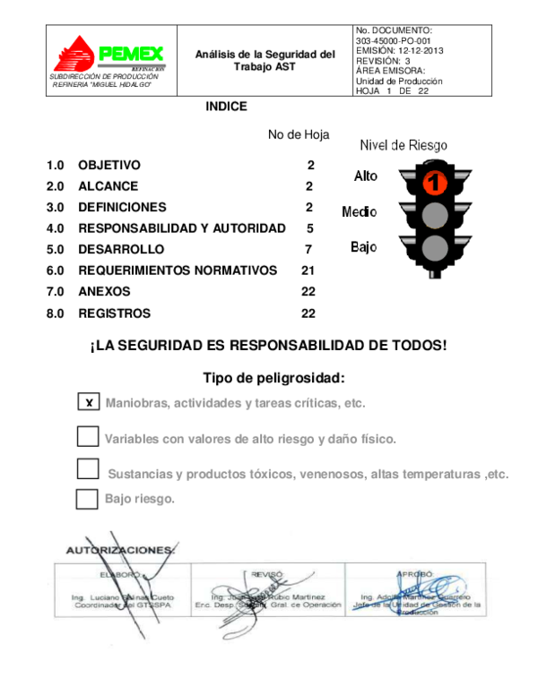 (PDF) Análisis de la Seguridad del Trabajo AST ¡LA SEGURIDAD ES ...