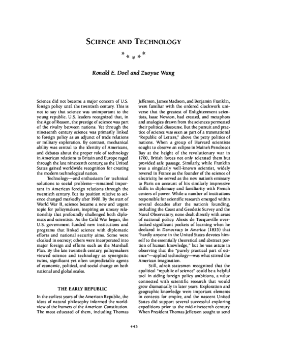 (PDF) Science and Technology