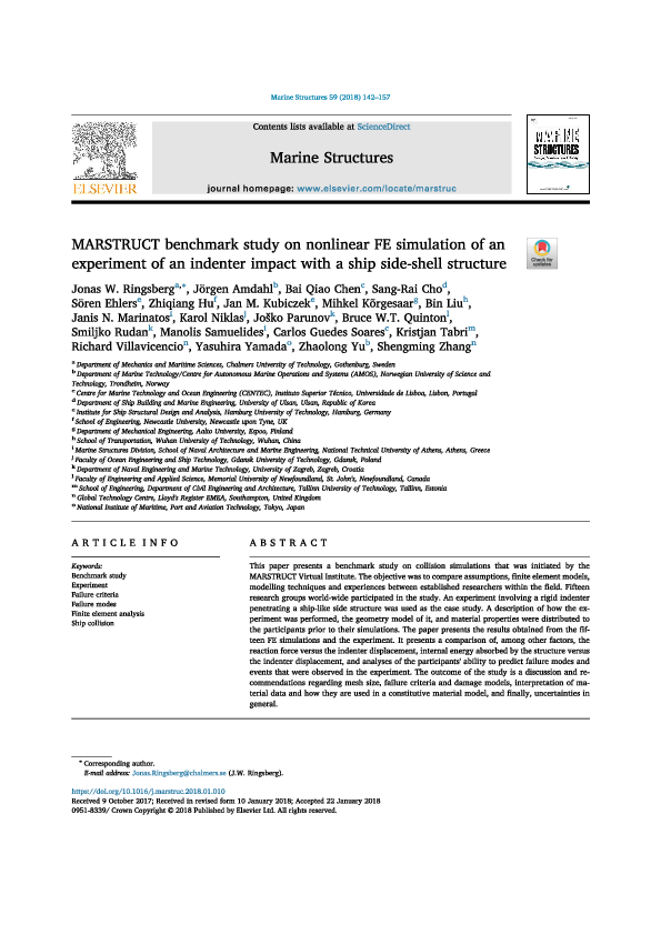 (PDF) MARSTRUCT benchmark study on nonlinear FE simulation of an ...