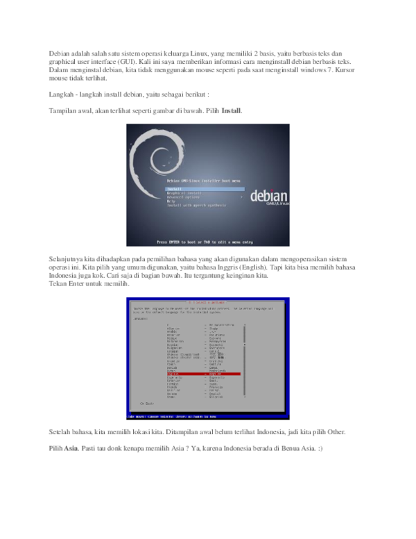 (DOC) Debian adalah salah satu sistem operasi keluarga Linux | Tama ...