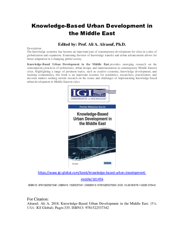 (DOC) Knowledge-Based Urban Development in the Middle East