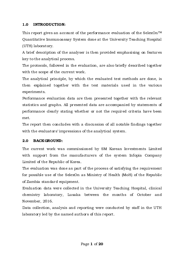 (PDF) Selexon Evaluation Report