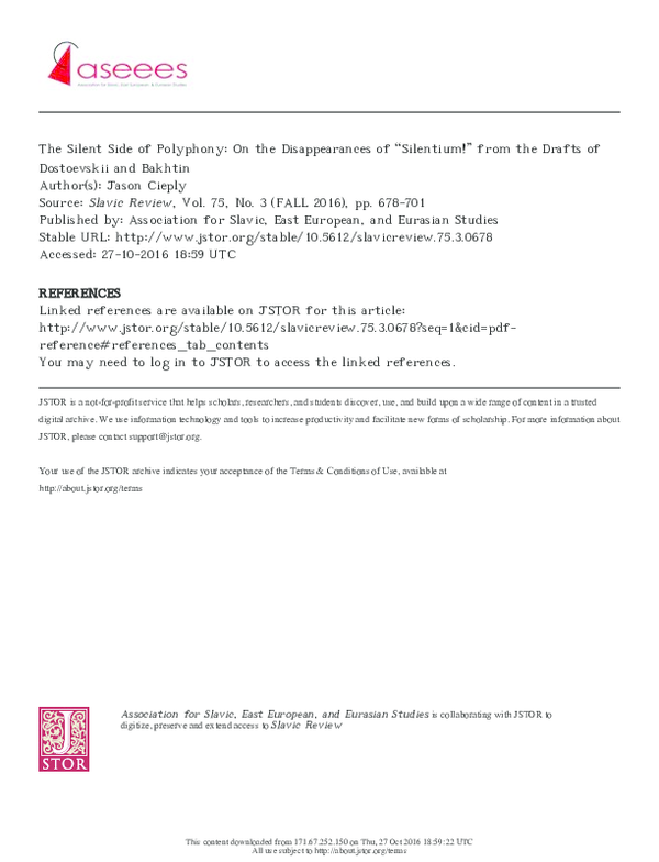 (PDF) The Silent Side of Polyphony: On the Disappearances of “Silentium ...