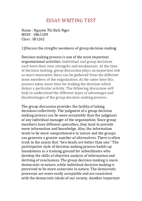 (DOC) ESSAY WRITING TEST