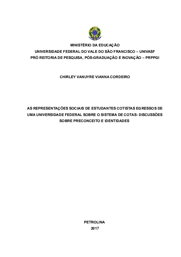 (DOC) Pre projeto mestrado univasf