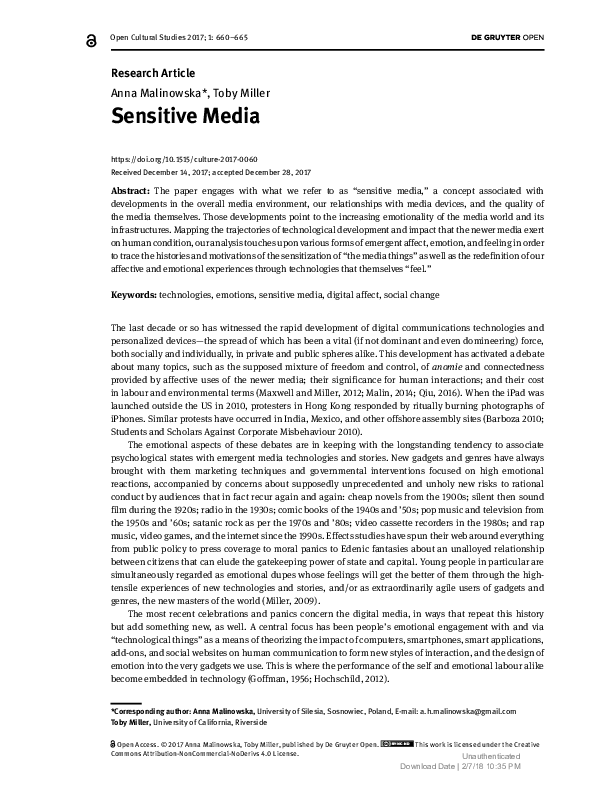 (PDF) Sensitive Media