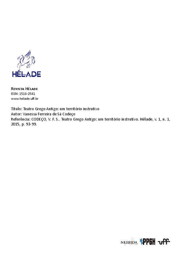 (PDF) Vanessa Ferreira de Sá Codeço - Teatro Grego Antigo: um ...