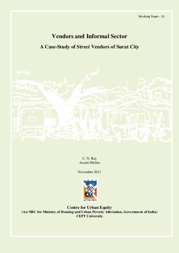 (PDF) Vendors and Informal Sector A Case-Study of Street Vendors of ...
