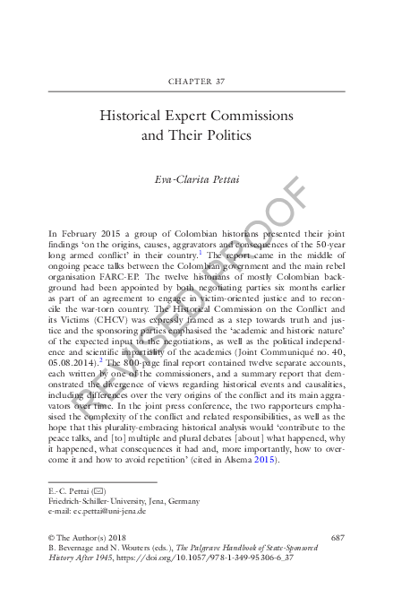 (PDF) Historical Expert Commissions and their Politics