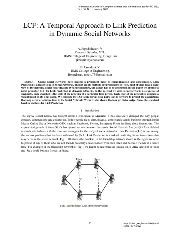 Pdf Lcf A Temporal Approach To Link Prediction In Dynamic Social Networks