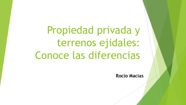 (PDF) Propiedad privada y terrenos ejidales: Conoce las diferencias