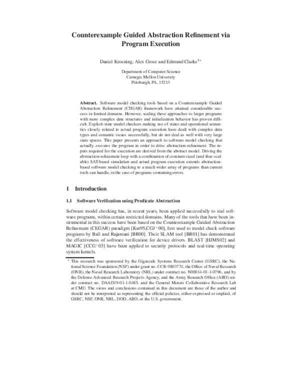 Pdf A Counterexample Guided Abstraction Refinement Framework For Markov Decision Processes