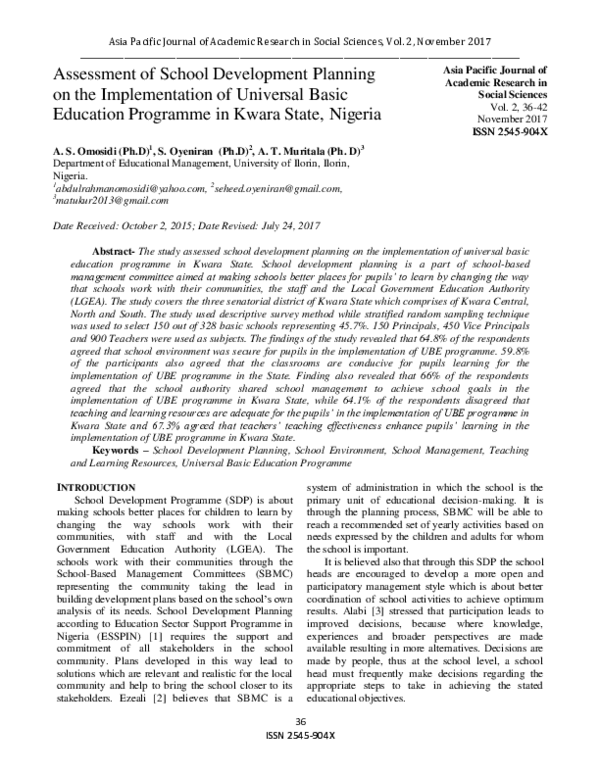 school development plan concept and process