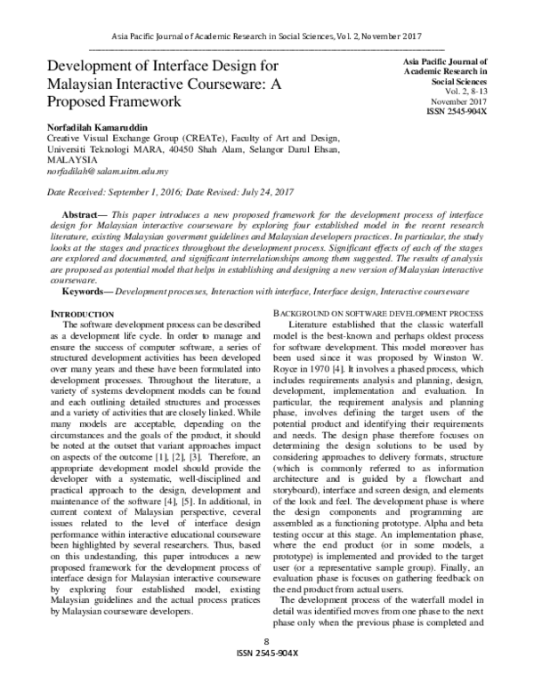 (PDF) Development of Interface Design for Malaysian Interactive ...