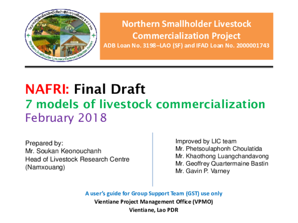 (PDF) Northern Smallholder Livestock Commercialization Project NAFRI ...