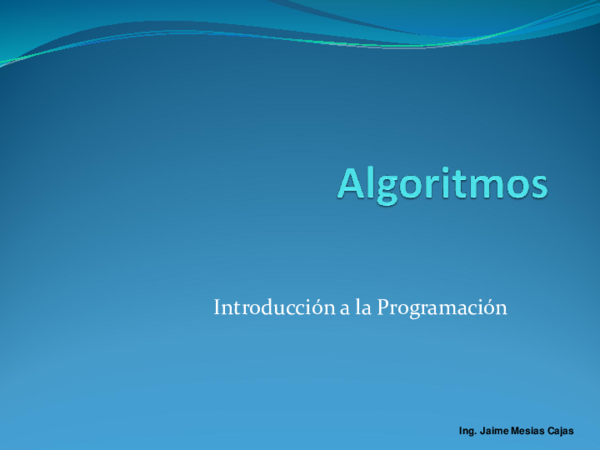 (PPT) Algoritmos