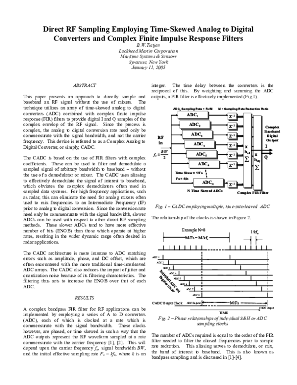 (PDF) Direct RF sampling employing time-skewed analog to digital ...