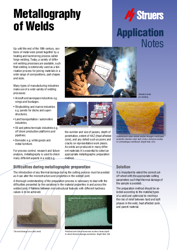 (PDF) Metallography of Welds