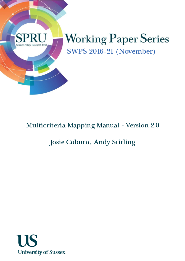 (PDF) Multicriteria Mapping Manual - Version 2.0
