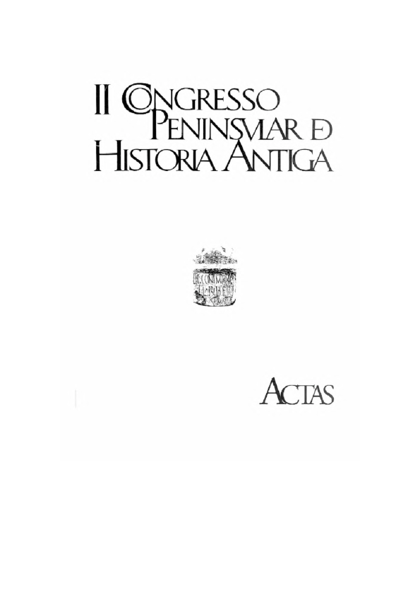 (PDF) “Un nuevo procurator Augusti de la Bética”, en Actas del II ...
