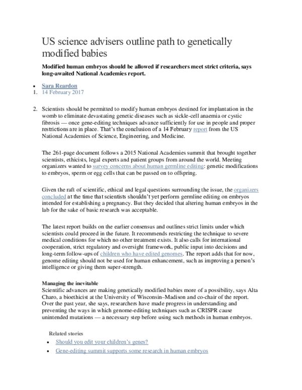 (DOC) genetically modified babies